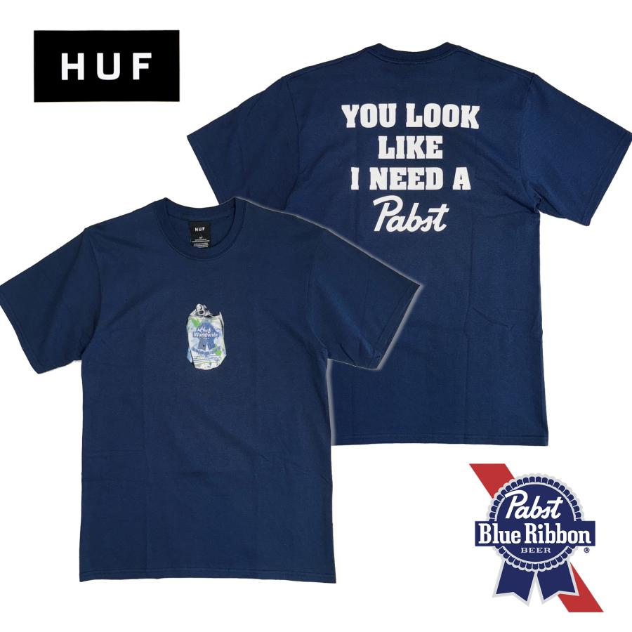 HUF ハフ × Pabst Blue Ribbon パブストブルーリボン コラボ CRUSHED CAN 半袖 Tシャツ メンズ 限定 : GARAKUTA合衆国 Yahoo!店 - 通販 ...