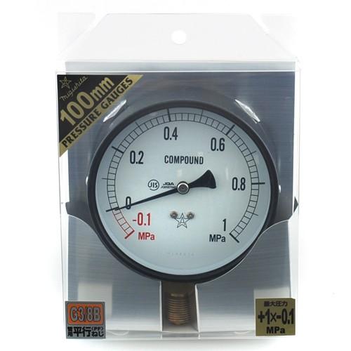 右下精器 汎用圧力計A100・G3／8 S41・+1X-0.1MPA : GardenStyle - 通販 - Yahoo!ショッピング