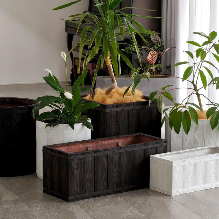 「FARBOR」 ファーバー 木調FRPプランター 幅40 (角型) E002-CU400 : ガーデニングどっとコムYahoo!店 - 通販 ...