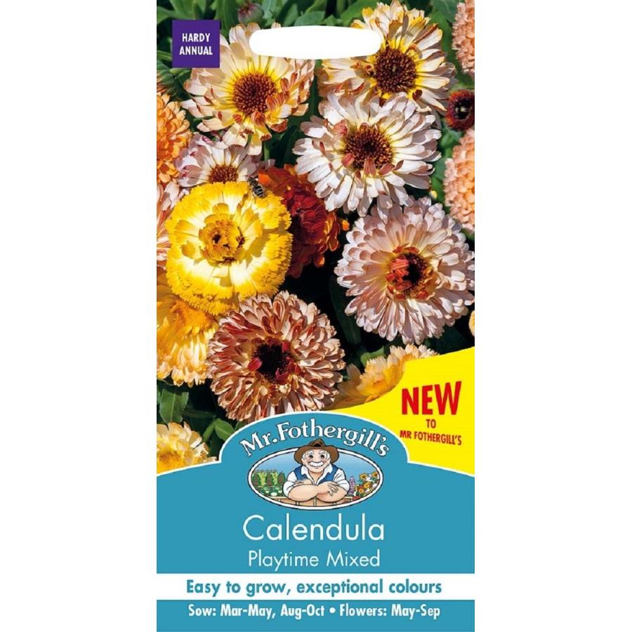 【種子】Mr.Fothergill's Seeds Calendula Playtime Mixed カレンデュラ（きんせんか） プレイタイム ...