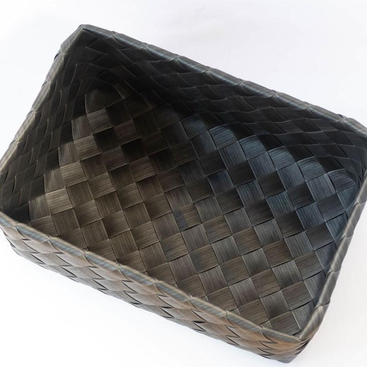 まるで天然素材 洗える収納バスケット Timb. レクタングル L ブラック stacksto, スタックストー 正規代理店 : ガーデンマート Yahoo!店 - 通販 - Yahoo!ショッピング