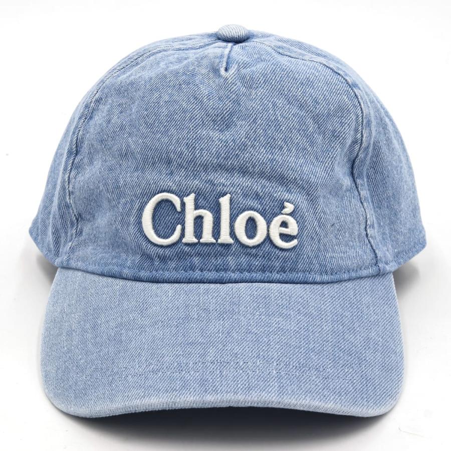 Chloe キャップ クロエ レディース ブランド ベースボールキャップ 帽子 CAP ロゴ刺繍 デニムブルー C20430 Z10 春 夏 ...