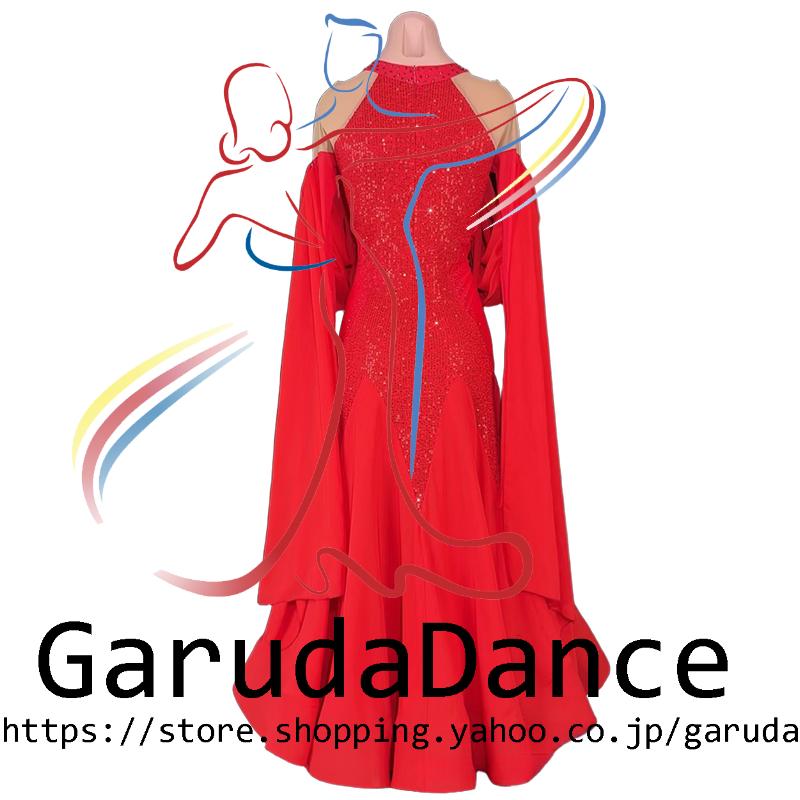 Garuda SHOP レディース社交ダンス衣装 モダンドレス パーティードレス ダンス練習ドレス 大きいサイズ スタンダードドレス セミ ...