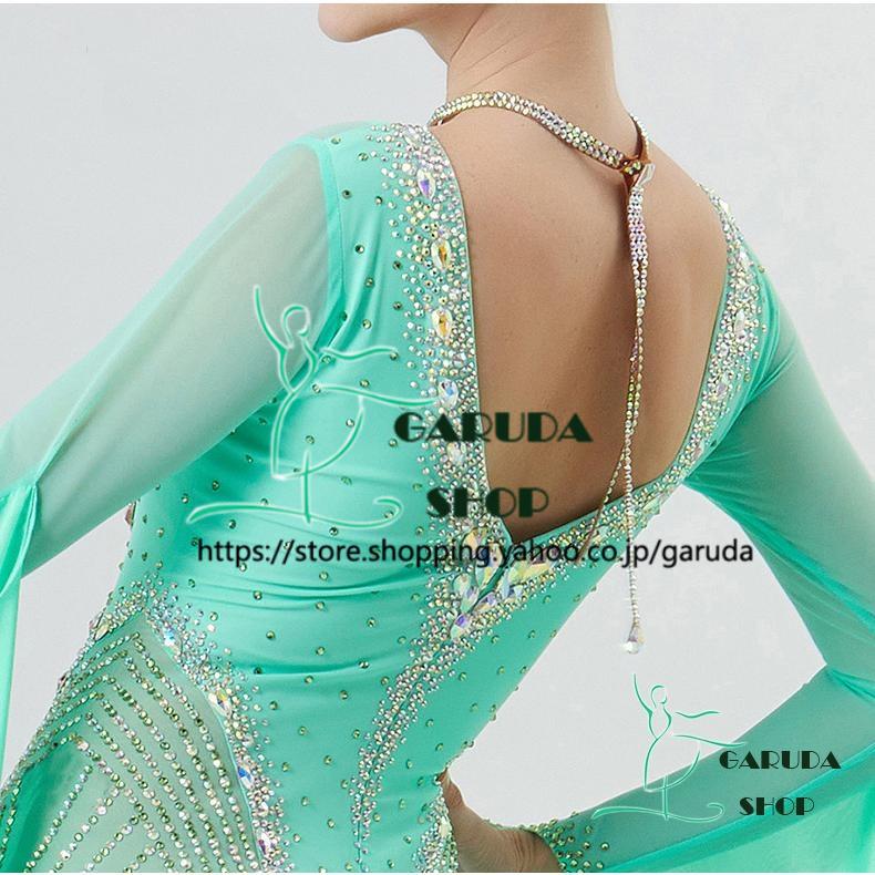 Garuda SHOP レディース社交ダンス衣装 競技ドレス ワルツドレス高級品 発表会用演出服パーティードレスワンピース セミオーダー可 品番6063 : Garuda SHOP - 通販 ...
