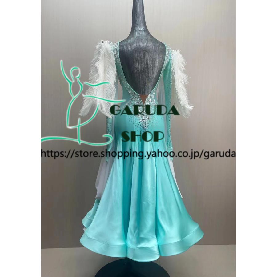Garuda SHOP レディース社交ダンス衣装 競技ドレス ワルツドレス高級品 発表会用演出服パーティードレスワンピース セミオーダー可 ...