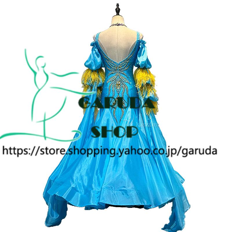 Garuda SHOP レディース社交ダンス衣装 競技ドレス モダンドレス高級ドレス 発表会用演出服パーティードレスワンピース セミオーダー可 品番7412 : Garuda SHOP ...