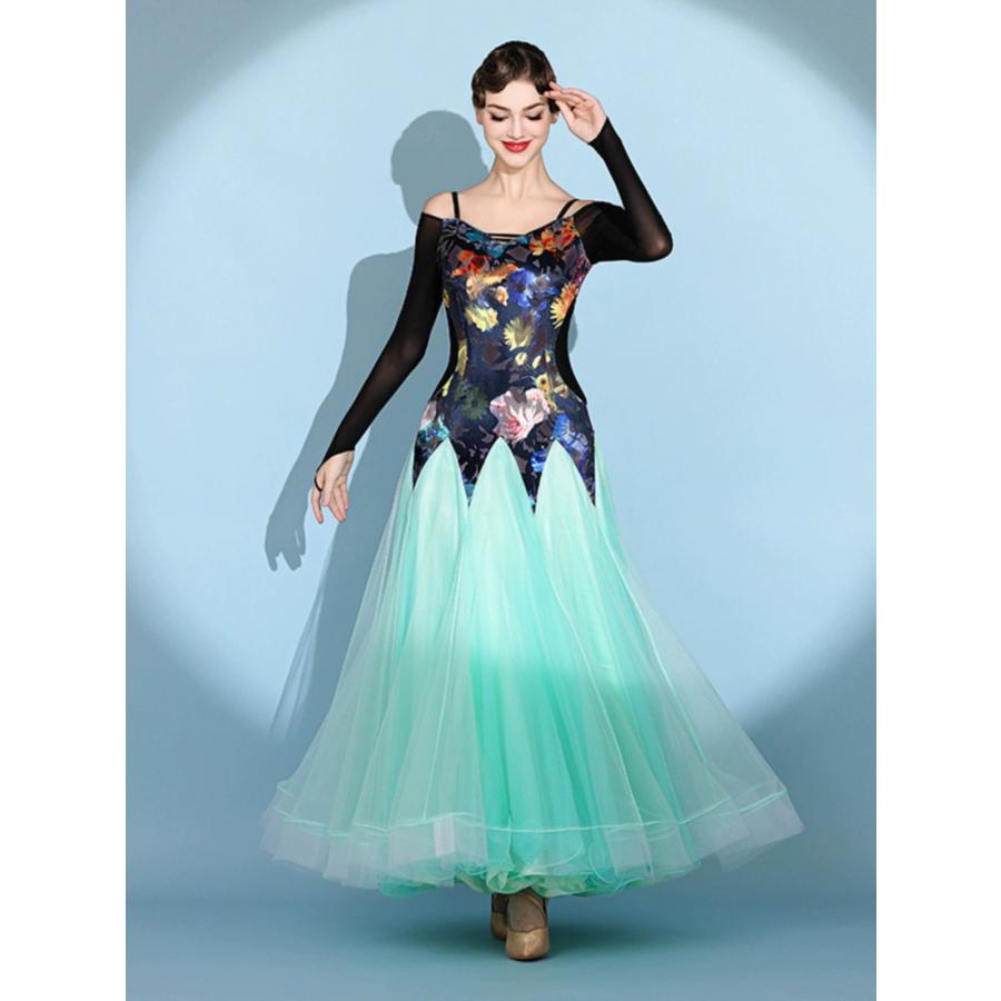 Garuda SHOP 社交ダンス衣装レディース ダンスレッスン練習ロングワンピース 競技会試合ドレス スタンダードドレス 練習ドレス 品番8144 : Garuda SHOP - 通販 ...