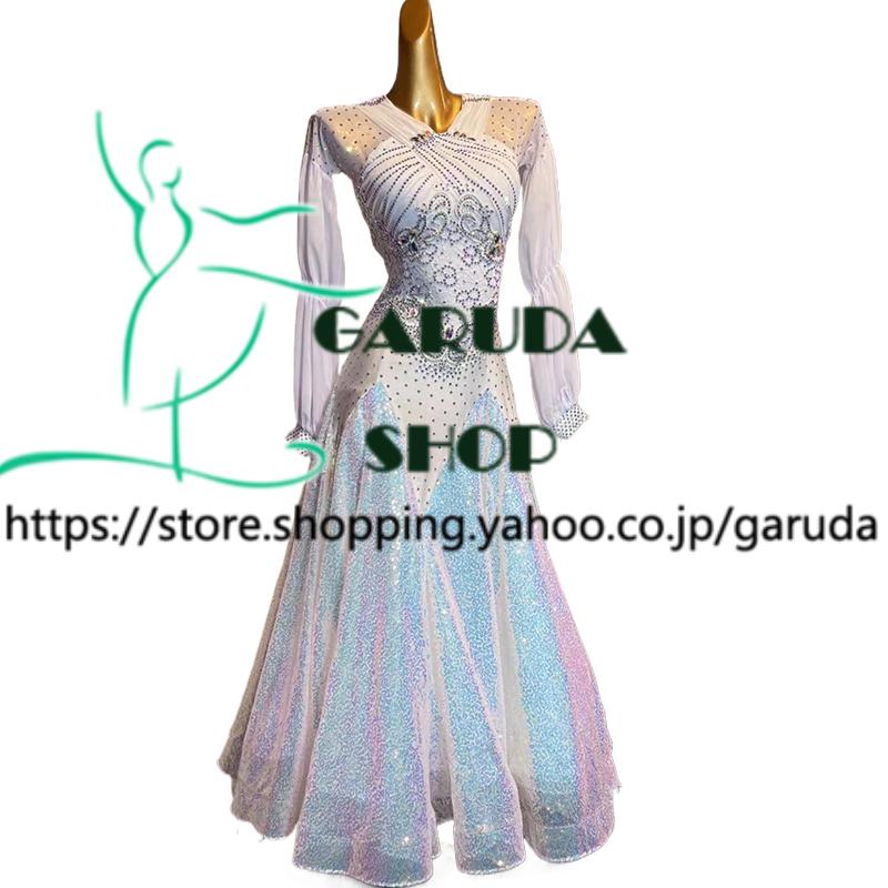 Garuda SHOP レディース社交ダンス衣装 競技ドレス モダンドレス高級ドレス 発表会用演出服 高級服 セミオーダー可 スタンダードドレス 品番8322 : 8322 : Garuda ...