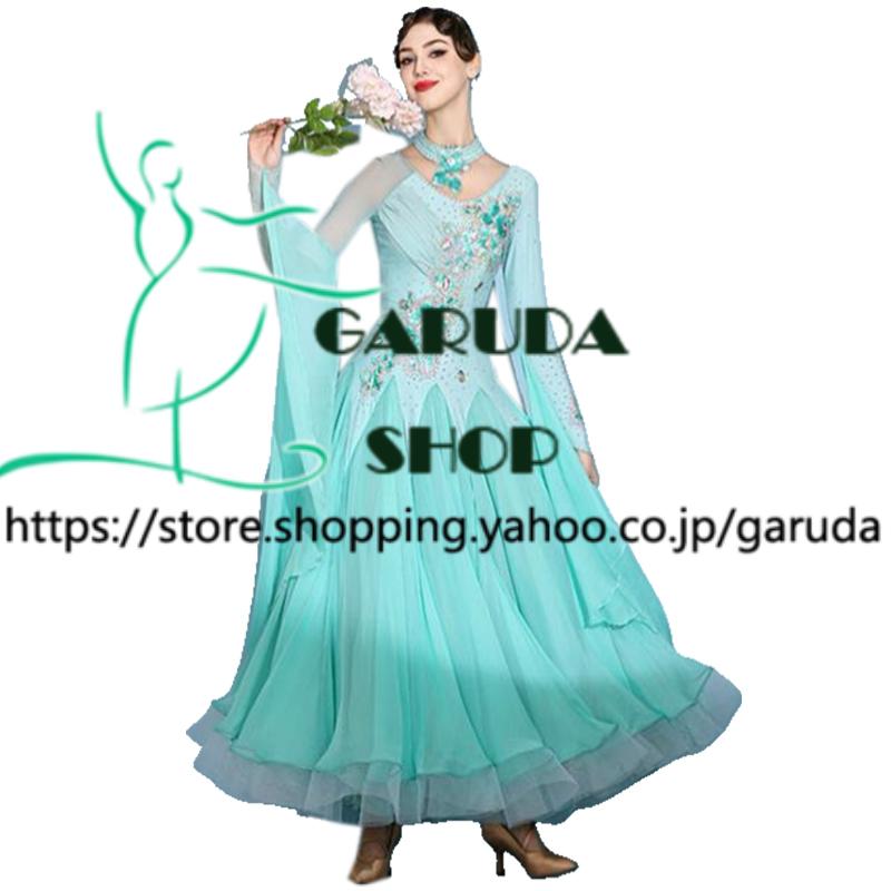 Garuda SHOP 社交ダンス競技ドレス デモ用 発表会用演出服 ファッションパーティー用ドレス ダンス競技試合服 モダンドレス スタンダードドレス 品番8399 : Garuda ...