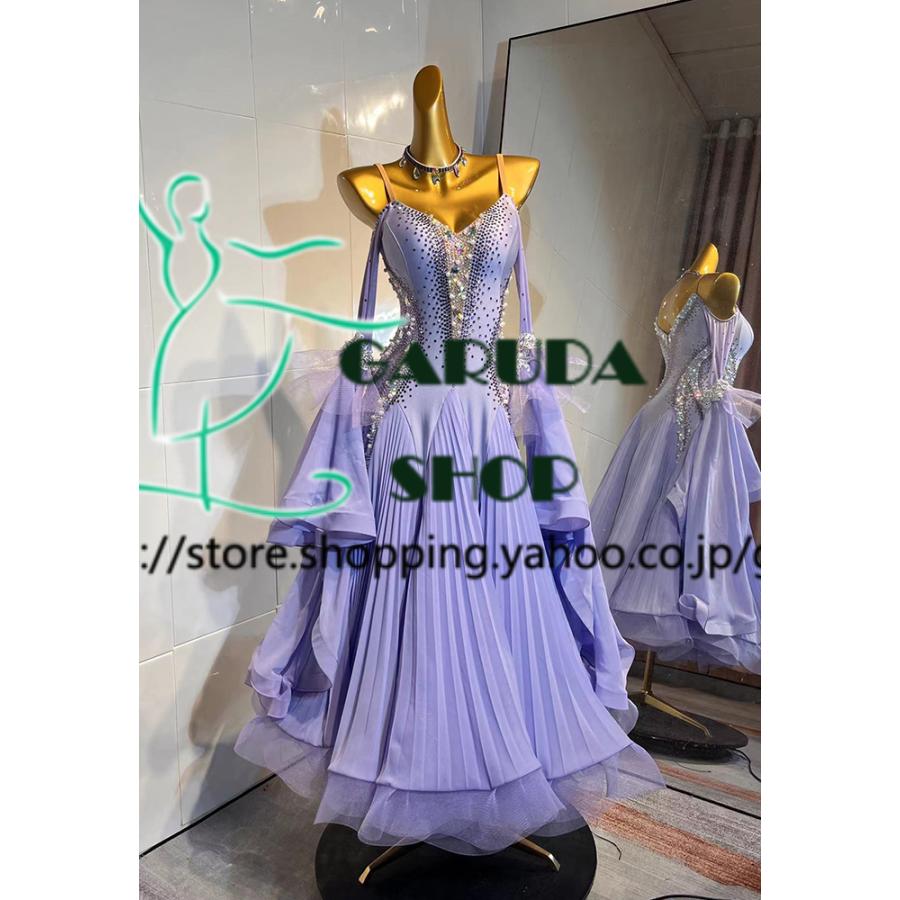 Garuda SHOP レディース社交ダンス衣装 競技ドレス モダンドレス高級ドレス 発表会用演出服 高級服 セミオーダー可 スタンダードドレス 品番8420 : Garuda SHOP ...