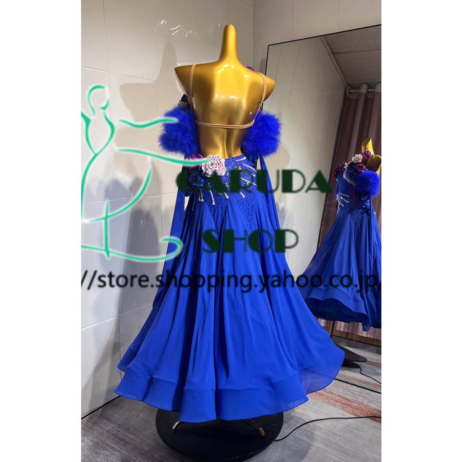 Garuda SHOP レディース社交ダンス衣装 競技ドレス モダンドレス高級ドレス 発表会用演出服 高級服 セミオーダー可 スタンダードドレス 品番8559 : Garuda SHOP ...