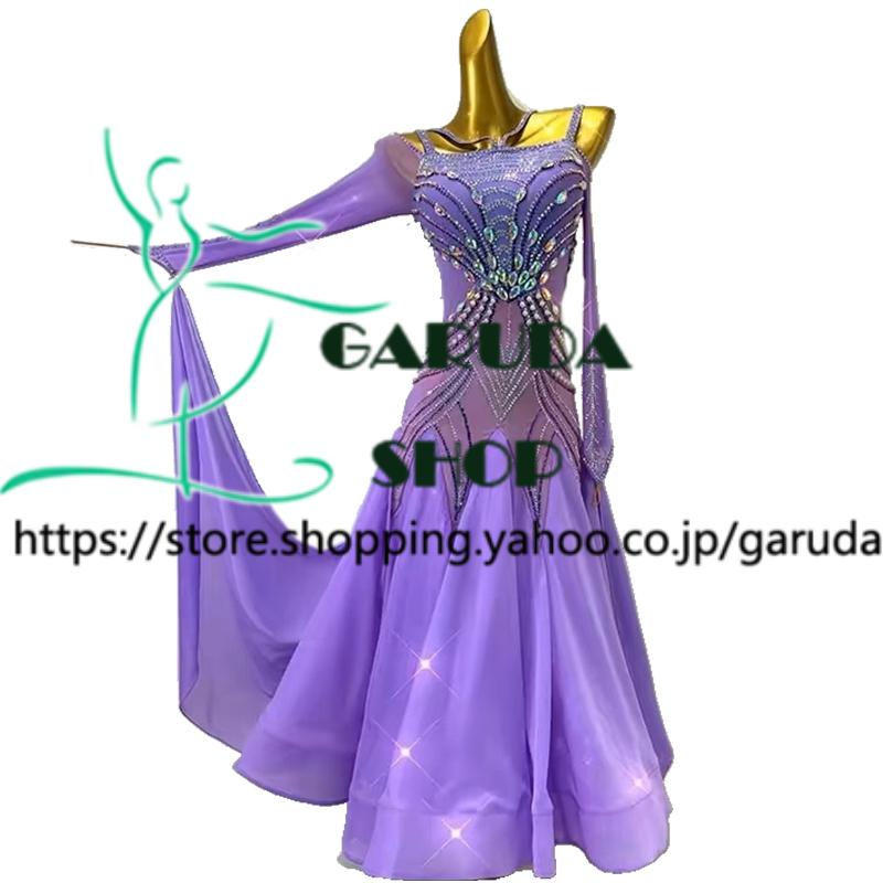 Garuda SHOP レディース社交ダンス衣装 競技ドレス モダンドレス高級ドレス 発表会用演出服 高級服 セミオーダー可 スタンダードドレス 品番8676 : 8676 : Garuda ...
