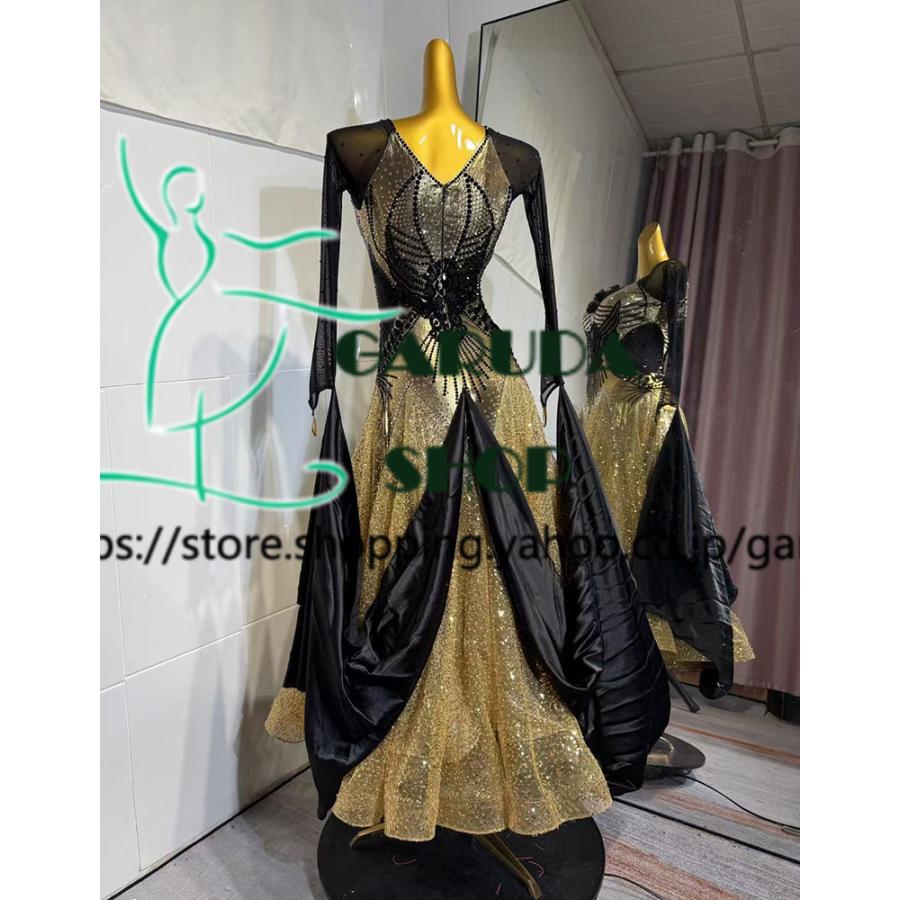 Garuda SHOP レディース社交ダンス衣装 競技ドレス モダンドレス高級ドレス 発表会用演出服 高級服 セミオーダー可 スタンダードドレス 品番8926 : Garuda SHOP ...