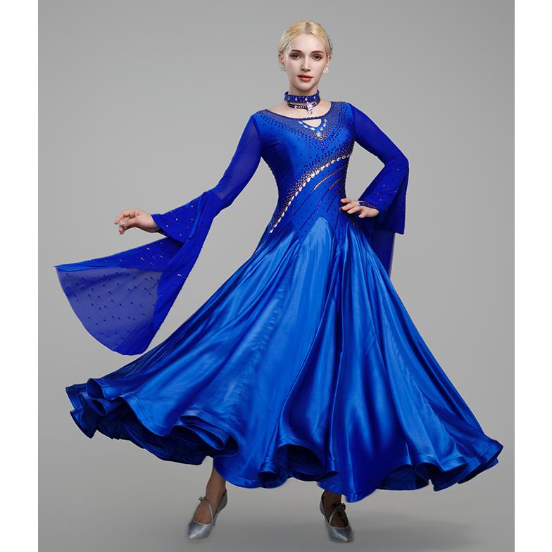 Garuda SHOP 社交ダンス衣装女性モダンドレス 発表会ワルツドレス モダン競技試合ワンピース スタンダードドレス サイズ調整対応 品番8942 : Garuda SHOP - 通販 ...