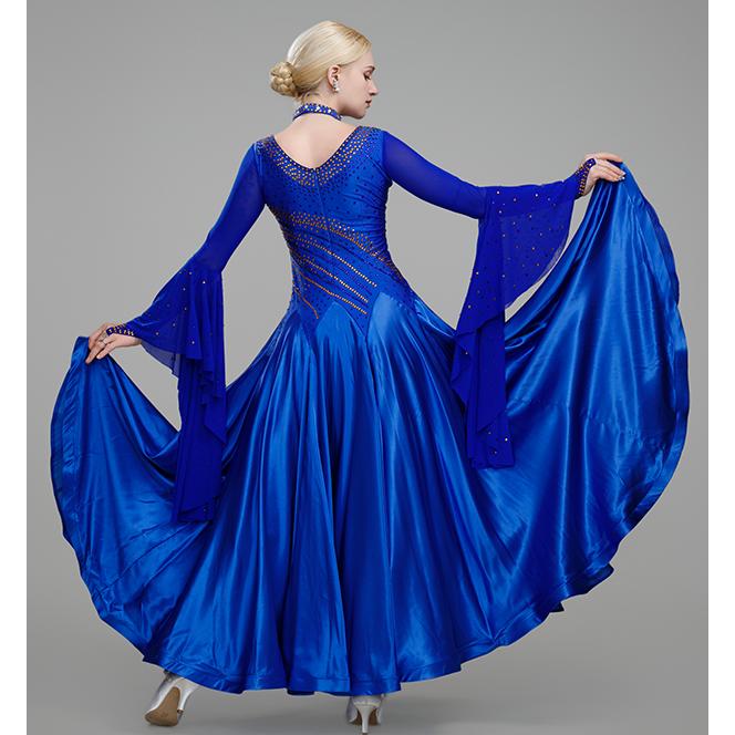 Garuda SHOP 社交ダンス衣装女性モダンドレス 発表会ワルツドレス モダン競技試合ワンピース スタンダードドレス サイズ調整対応 品番8942 : Garuda SHOP - 通販 ...