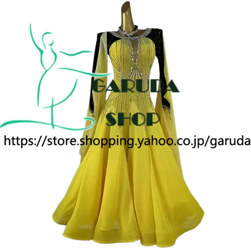 Garuda SHOP レディース社交ダンス衣装 競技ドレス モダンドレス高級ドレス 発表会用演出服 高級服 セミオーダー可 スタンダードドレス 品番9237 : Garuda SHOP ...