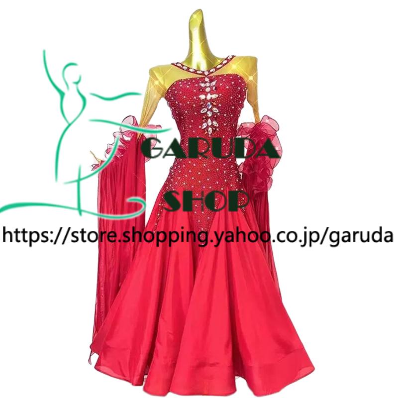 Garuda SHOP レディース社交ダンス衣装 競技ドレス モダンドレス高級ドレス 発表会用演出服 高級服 セミオーダー可 スタンダードドレス 品番9249 : Garuda SHOP ...