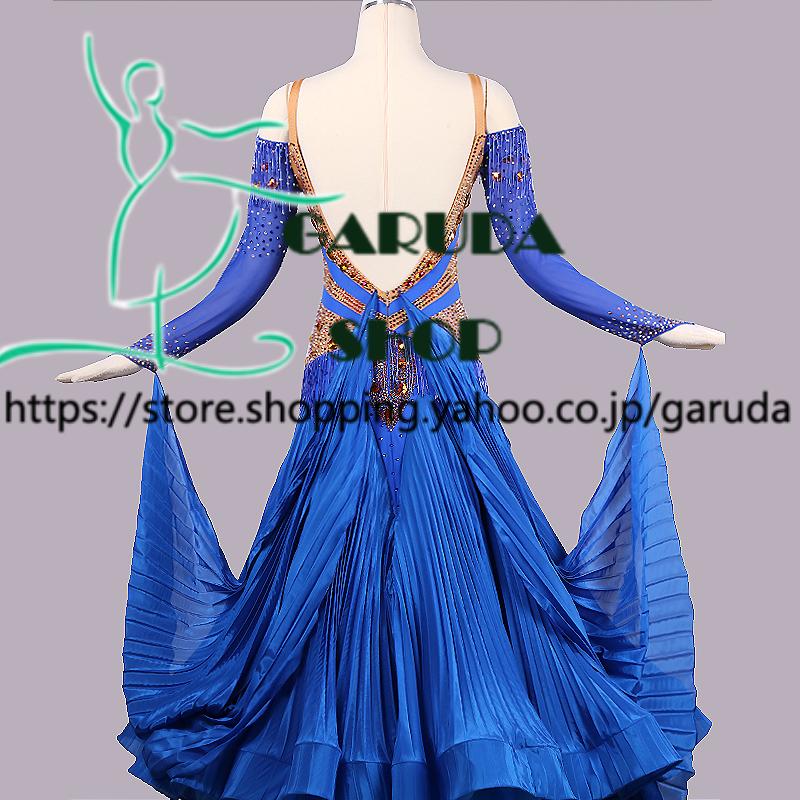 Garuda SHOP レディース社交ダンス衣装 競技ドレス モダンドレス高級ドレス 発表会用演出服 高級服 セミオーダー可 スタンダード ...