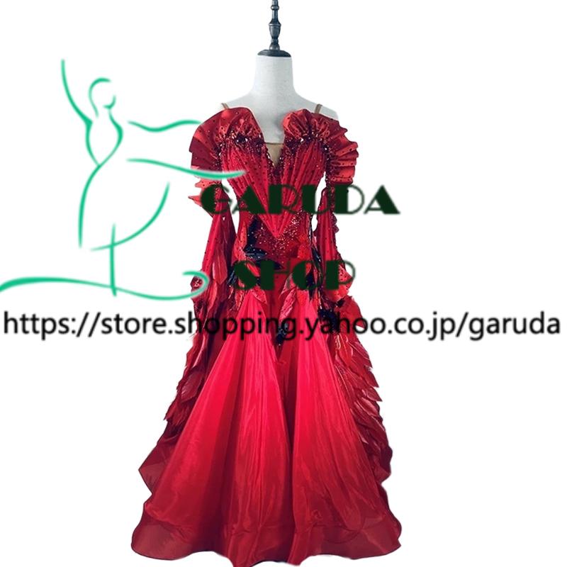 Garuda SHOP レディース社交ダンス衣装 競技ドレス モダンドレス高級ドレス 発表会用演出服 高級服 セミオーダー可 スタンダードドレス 品番9350 : Garuda SHOP ...