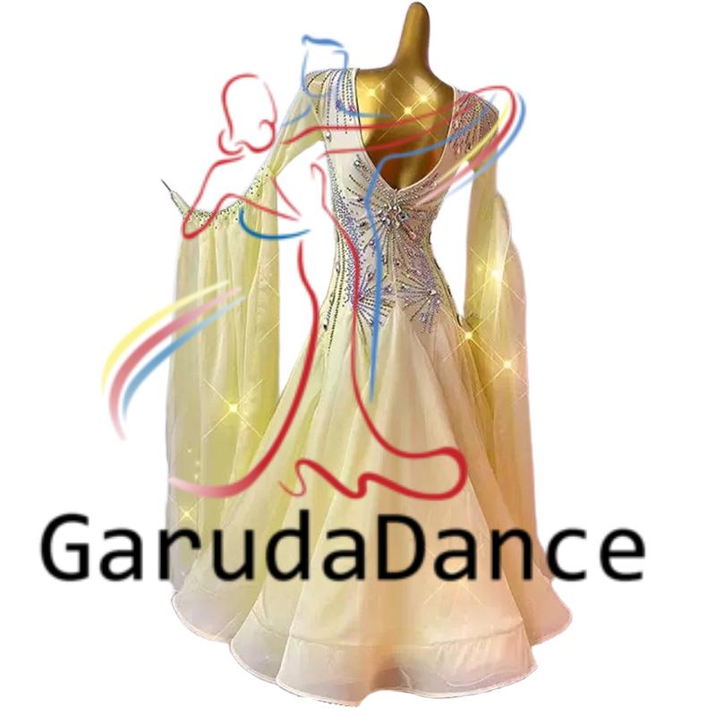 Garuda SHOP レディース社交ダンス衣装 競技ドレス モダンドレス高級ドレス 発表会用演出服 高級服 セミオーダー可 スタンダードドレス 品番9557 : Garuda SHOP ...