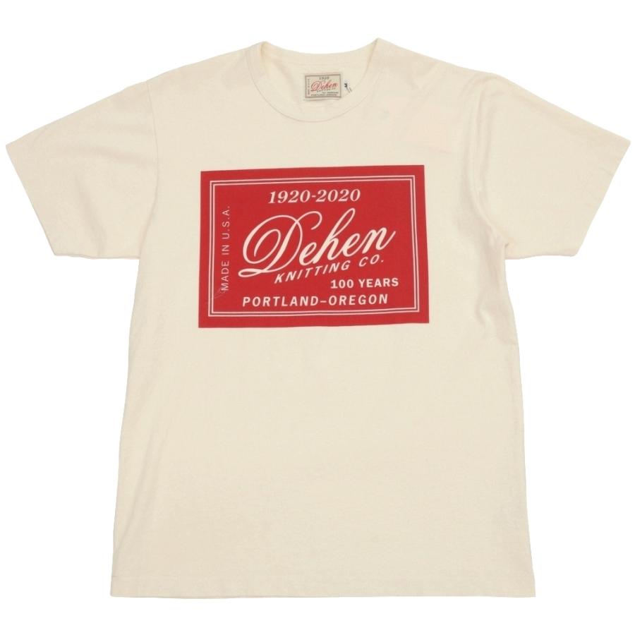 Dehen 1920(デーヘン) 創業100周年 限定 スクリーンプリント Tシャツ ナチュラル アメリカ製 100 Year ...