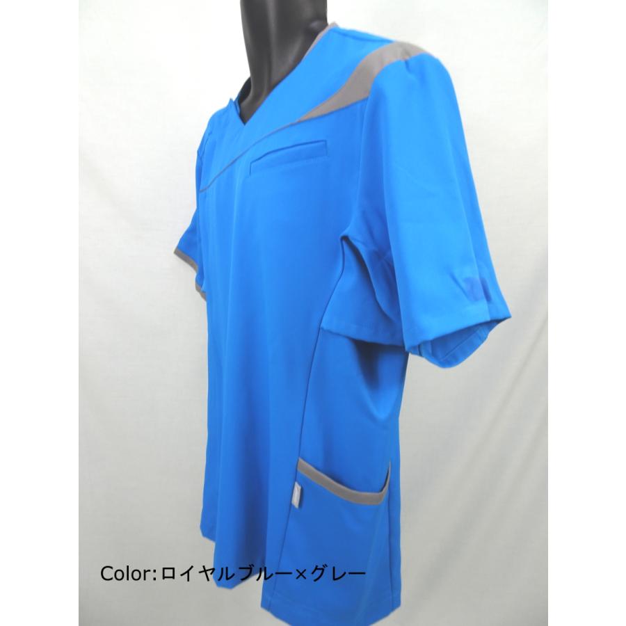 白衣 男性スクラブ CHM854-4340 サイズ:LL 住商モンブラン(MONTBLANC) : ユニフォーム GAW ヤフー店 - 通販 - Yahoo!ショッピング