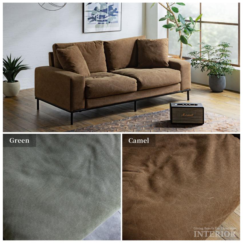 ソファー 3人掛け おしゃれ キャンバス生地 ファブリック 2人掛けソファー クッション付き : GBFT Interior - 通販 - Yahoo!ショッピング