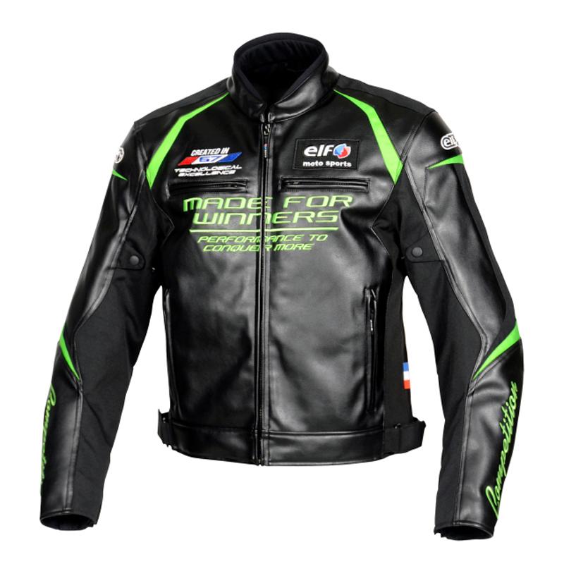 elf エルフ Elf エボルツィオーネPUレザージャケット ブラック＆グリーン EJ-W108-BG-S バイク用 S : GBFT Online - 通販 - Yahoo!ショッピング
