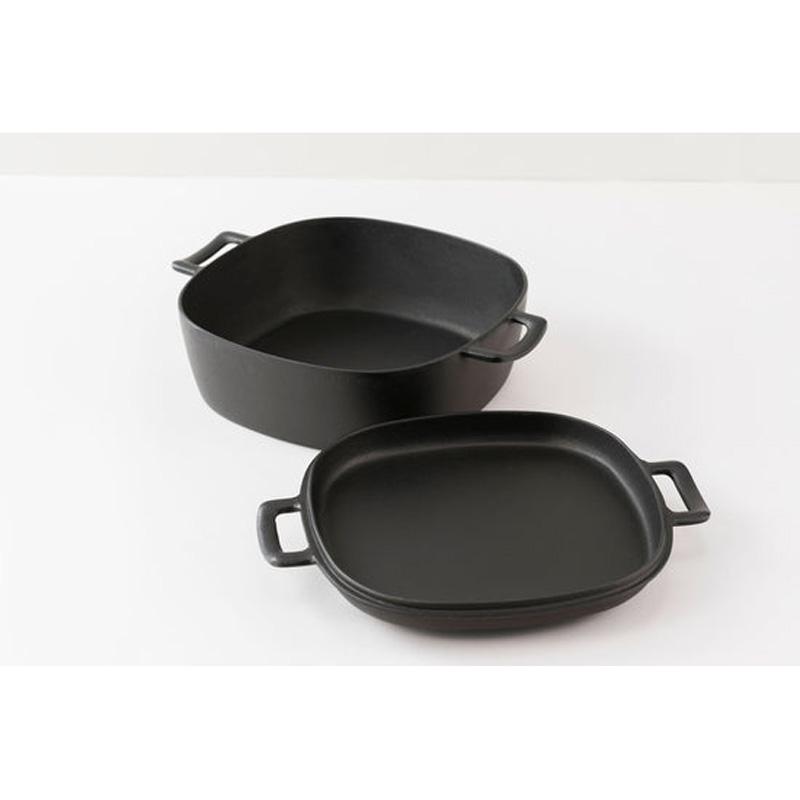 岩鋳 Iwachu 両手万能鍋 黒焼付 内寸22×22cm IH対応 南部鉄器 21080 : GBFT Online - 通販 - Yahoo!ショッピング