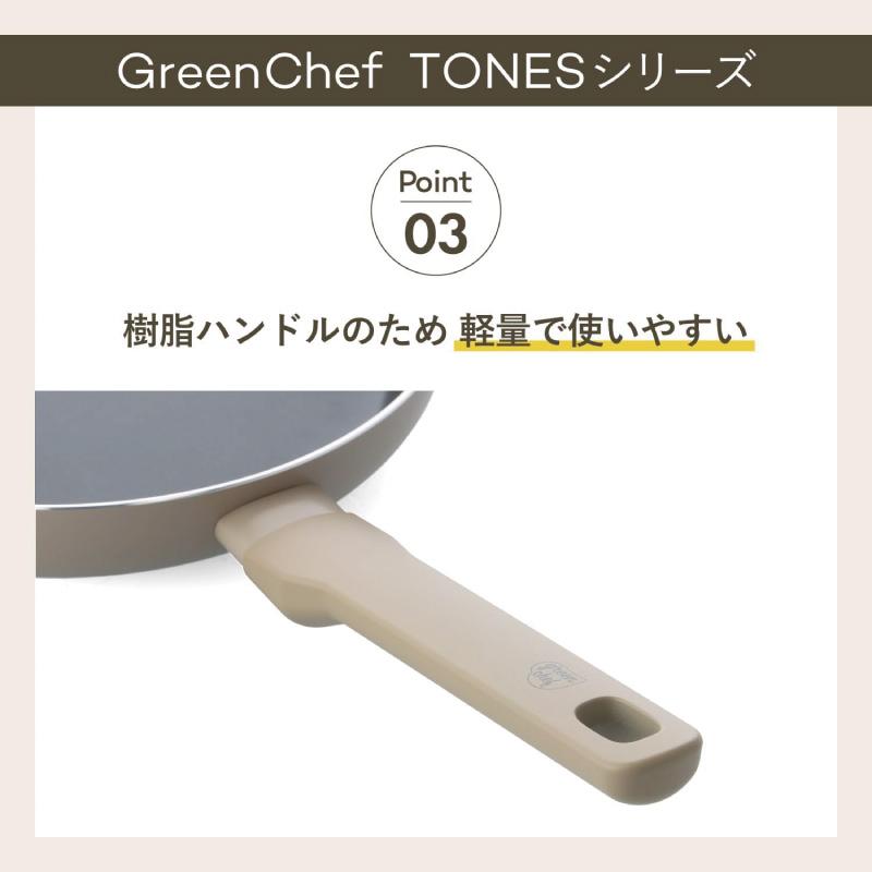 GREEN PAN GREENPAN グリーンパン トーンズ フライパン 24cm トープ IH対応 PFAS不使用 軽量設計 : GBFT Premium - 通販 - Yahoo!ショッピング