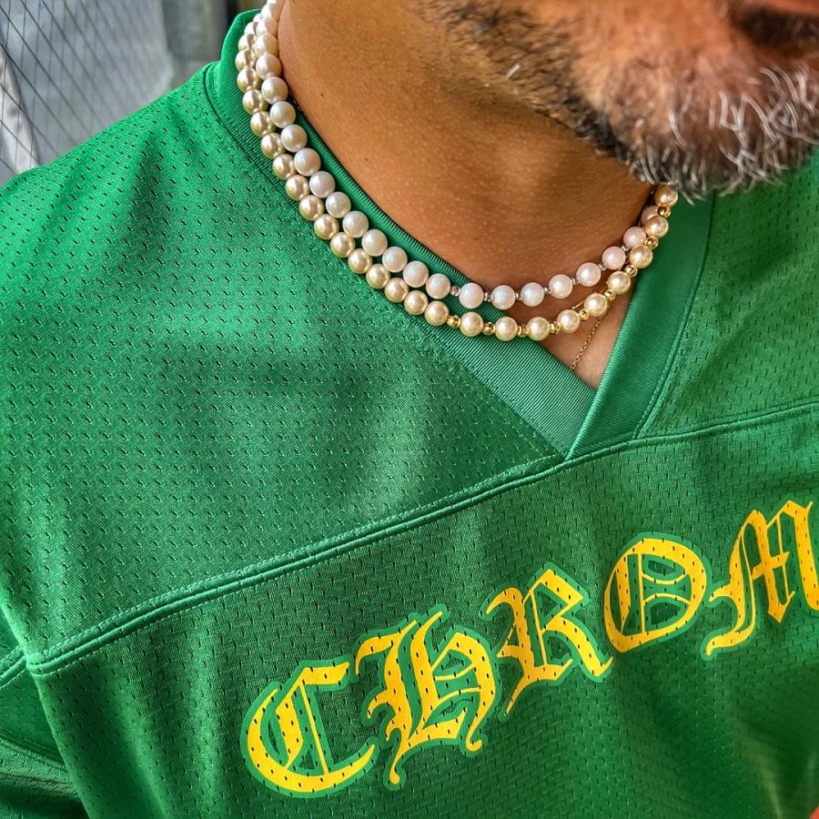 【G-BALLER / ジーボーラー】 アコヤ真珠 ネックレス K18 イエローゴールド アコヤパール 本真珠 8mm 18金 ミラーボール メンズ レディース : ジュエリーささき X ジー ...