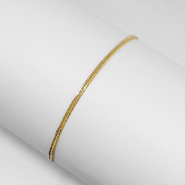 【新品】K18 YG ゴールド ブレスレット 2面カット 全長18cm 幅2mm 18金 イエローゴールド ブレス メンズ レディース ユニセックス : ジュエリーささき X ジーボーラー ...