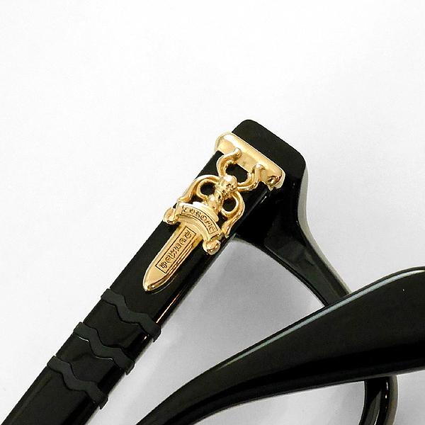 CHROME HEARTS（クロムハーツ） 【新品 激レア】 ダガー アイウェア 眼鏡 TESTERICAL BK-18KGP ゴールド ...