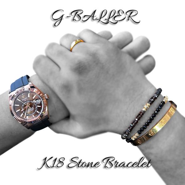 【G-BALLER / ジーボーラー】K18 スモーキークォーツ ビーズブレスレット 18金 天然石 YG イエローゴールド ビーズ ブレスレット 水晶 クォーツ 数珠 : ジュエリーささき ...