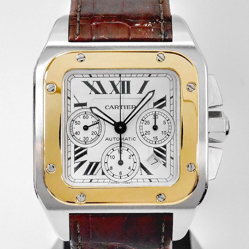 SANTOS DE CARTIER カルティエ サントス 100 XL コンビ クロノ SANTOS DE CARTIER カルティエ サントス 100 XL コンビ クロノ
