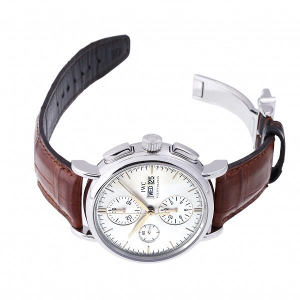 IWC SCHAFFHAUSEN ポートフィノ クロノグラフ IW378302 シルバー文字盤 中古 腕時計 メンズ : ジェムキャッスルゆき ...