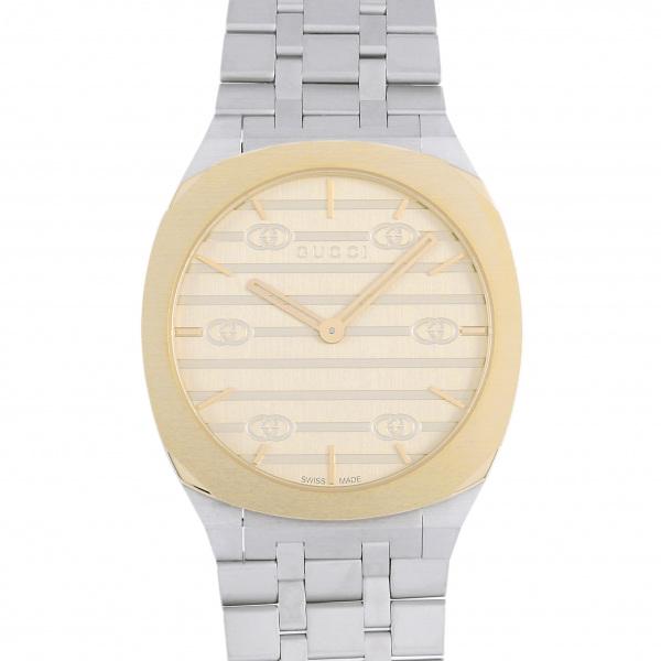 GUCCI グッチ 25H 34mm YA163403 ゴールド文字盤 新品 腕時計 レディース : ジェムキャッスルゆきざき - 通販 ...