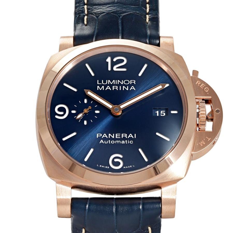 OFFICINE PANERAI パネライ ルミノール マリーナ ゴールドテック PAM01112 ブルー文字盤 新品 腕時計 メンズ ...