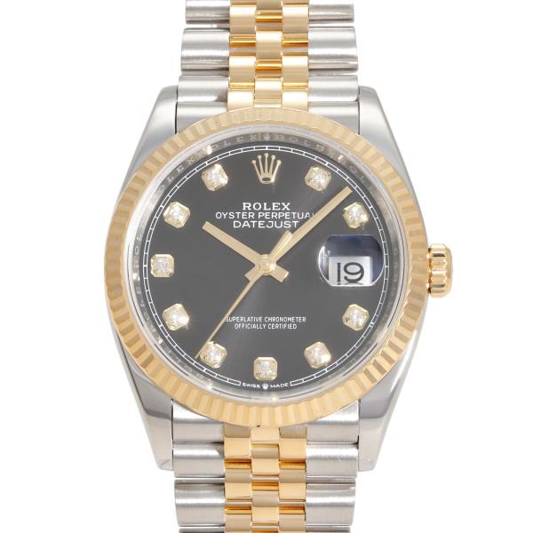 デイトジャスト ロレックス ROLEX 36 126233G ブライトブラック文字盤 中古 腕時計 メンズ : ジェムキャッスルゆきざき ...