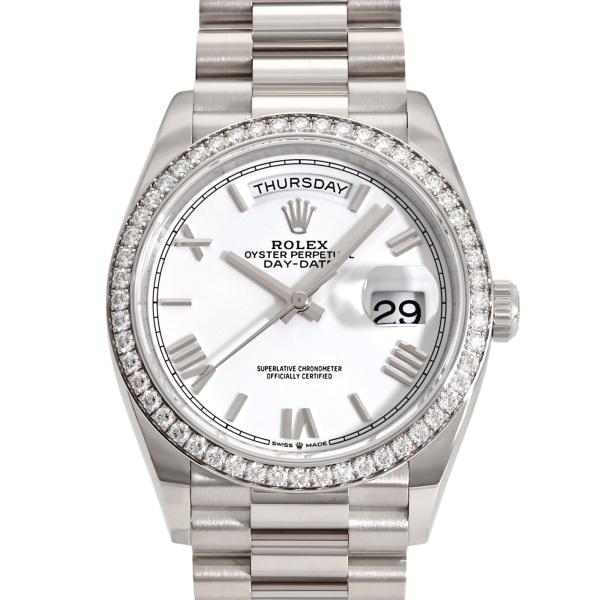 デイデイト ロレックス ROLEX 36 128349RBR ホワイトローマ文字盤 新品 腕時計 メンズ : ジェムキャッスルゆきざき ...