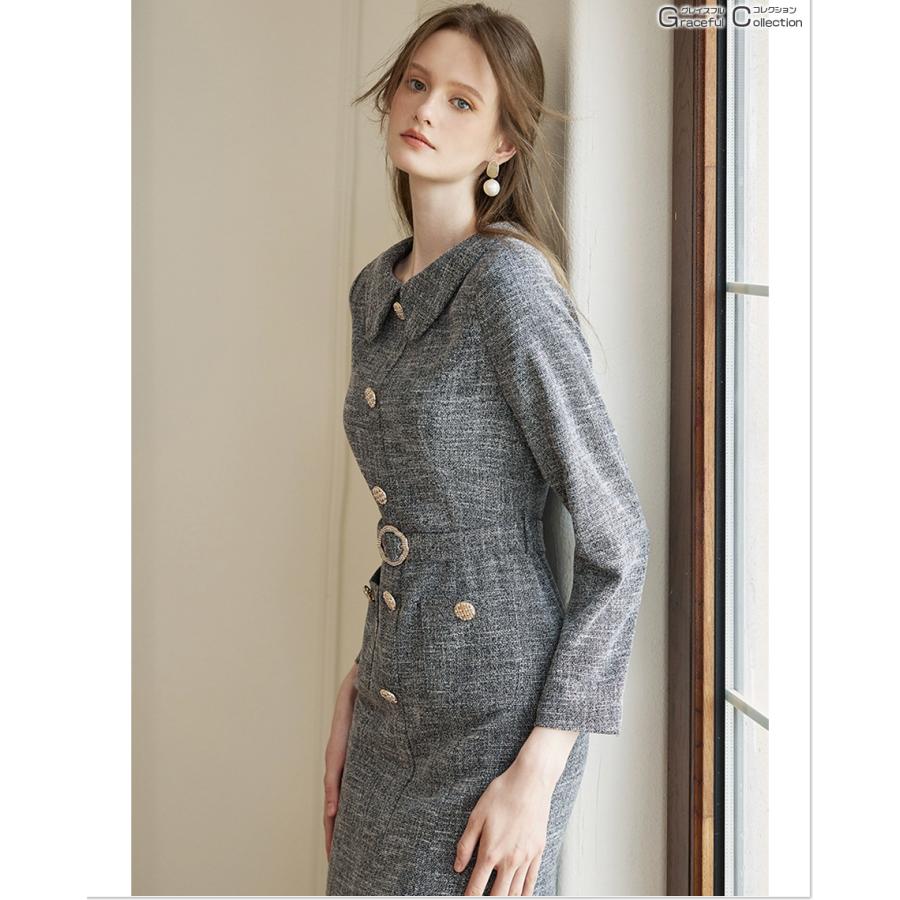 マーメインド 長袖 結婚式 ワンピース 30代 フォーマルドレス 顔合わせ 服装 40代 50代 お見合い 仕事 お呼ばれ 懇親会 上品 披露宴 春秋 120-1123-0489 : グレイス ...