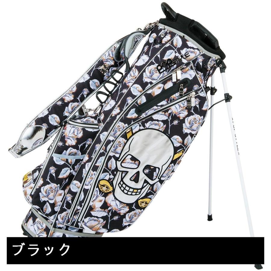 WINWIN STYLE ウィンウィンスタイル YANCHA SKULL ROSE ST Silver Ver. スタンドキャディバッグ : GDOゴルフショップ Yahoo!店 - 通販 ...