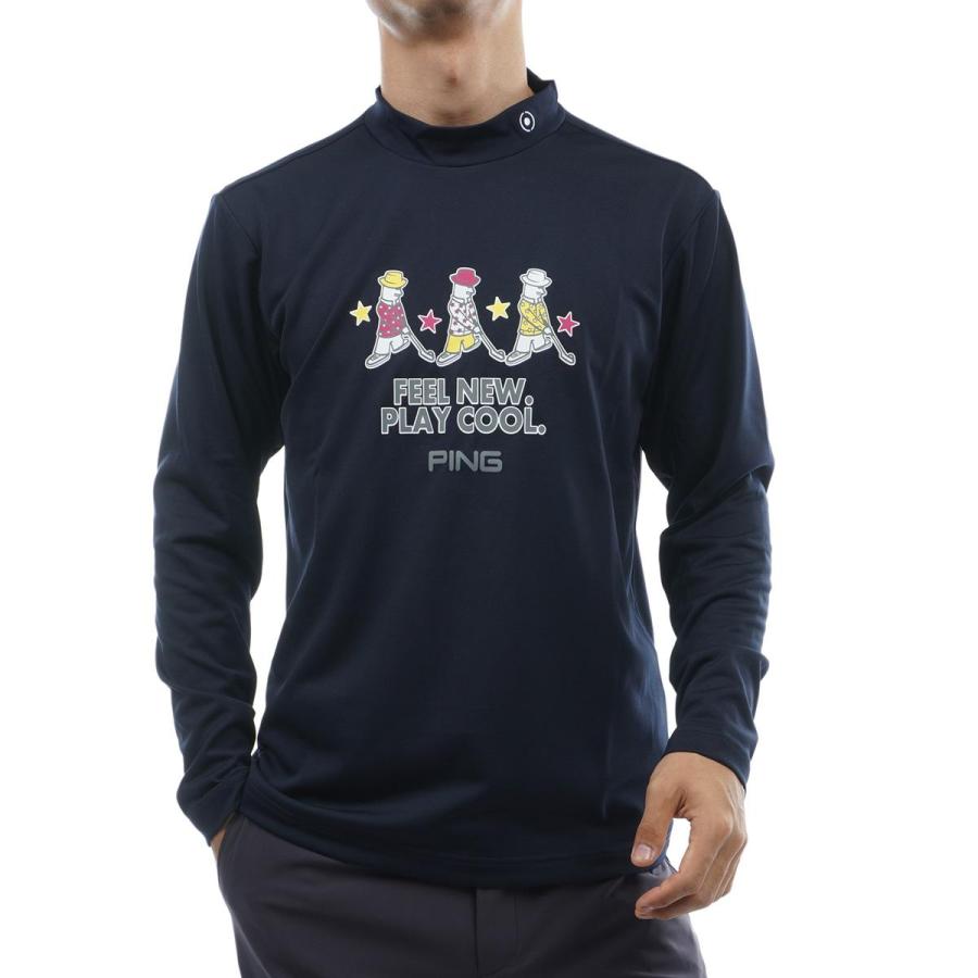 PING ピン 裏起毛 Mr.PING柄ハイネック長袖シャツ : GDOゴルフショップ Yahoo!店 - 通販 - Yahoo!ショッピング