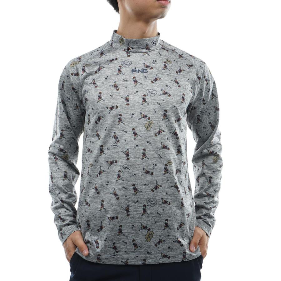 PING ピン Mr.PING総柄プリント ハイネック長袖シャツ : GDOゴルフショップ Yahoo!店 - 通販 - Yahoo!ショッピング