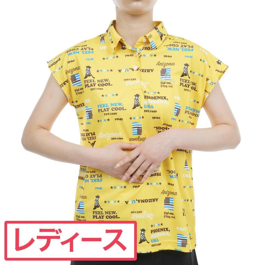 PING ピン ハローアリゾナプリントフレンチスリーブポロシャツ レディス : GDOゴルフショップ Yahoo!店 - 通販 - Yahoo!ショッピング