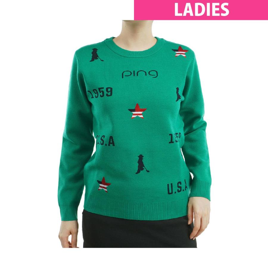 PING ピン Mr.PING USA クルーネックセーター レディス : GDOゴルフショップ Yahoo!店 - 通販 - Yahoo!ショッピング