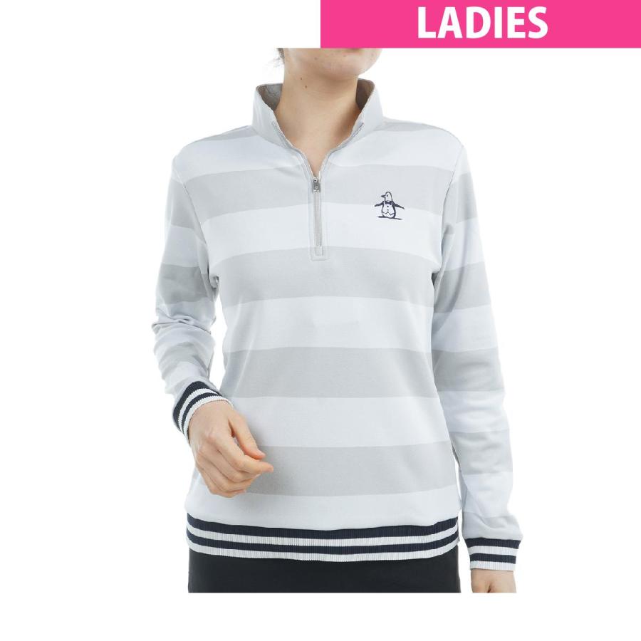 マンシングウェア Munsingwear SEASON COLLECTION HEAT NAVI ボーダー ハーフジップ長袖シャツ レディス : 0000753882 : GDOゴルフショップ ...