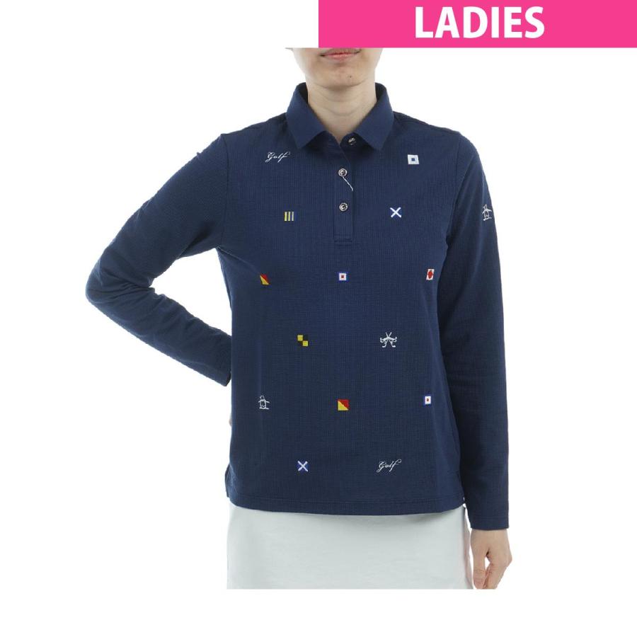 Munsingwear マンシングウェア SEASON COLLECTION ストレッチ サッカー＋飛び刺繍 長袖ポロシャツ レディス : GDOゴルフショップ Yahoo!店 - 通販 ...