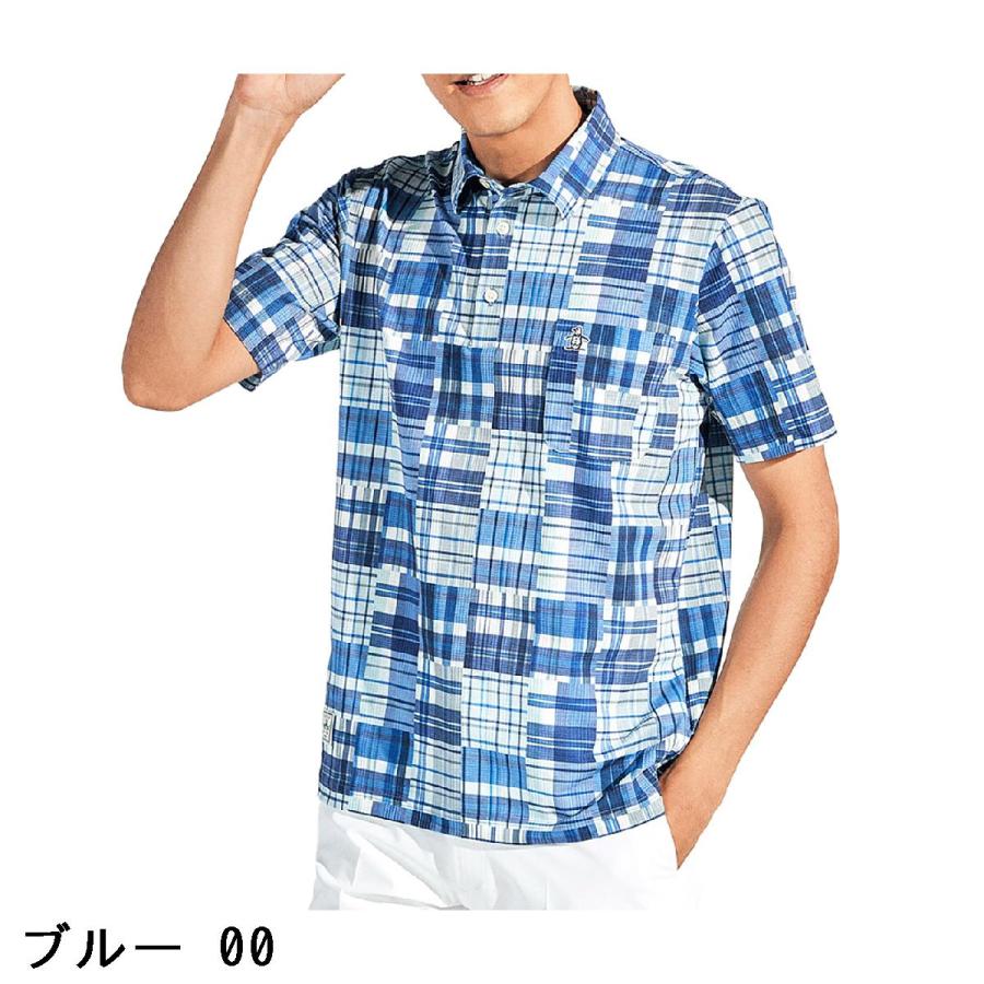 Munsingwear マンシングウェア SEASON ストレッチ マドラスチェック総柄プリント半袖ポロシャツ : GDOゴルフショップ Yahoo!店 - 通販 - Yahoo!ショッピング