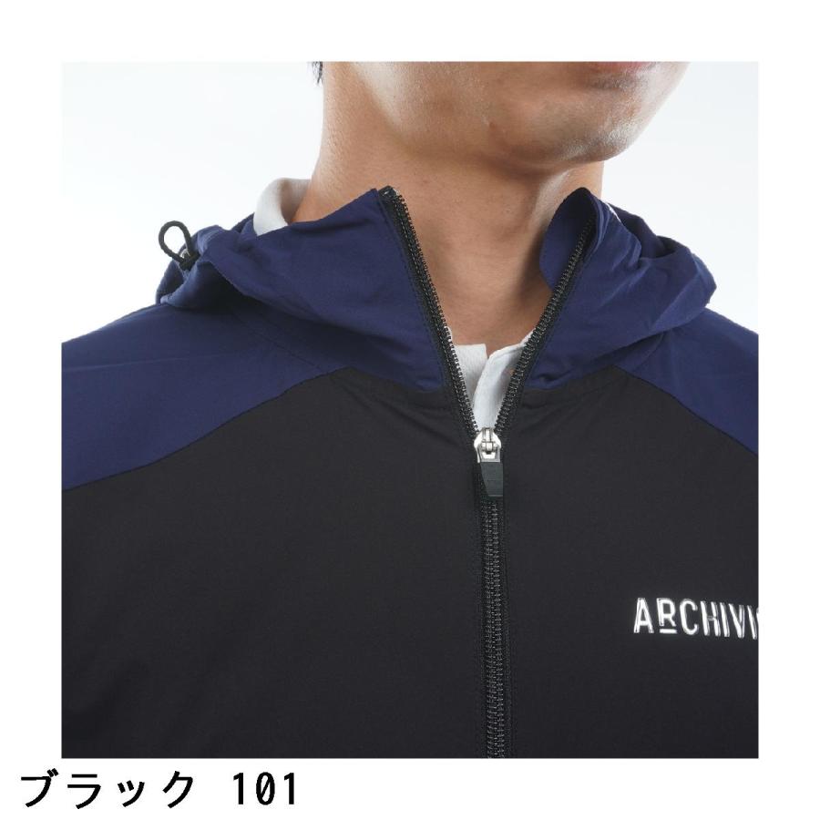 archivio（アルチビオ） 配色フード撥水ブルゾン : GDOゴルフショップ